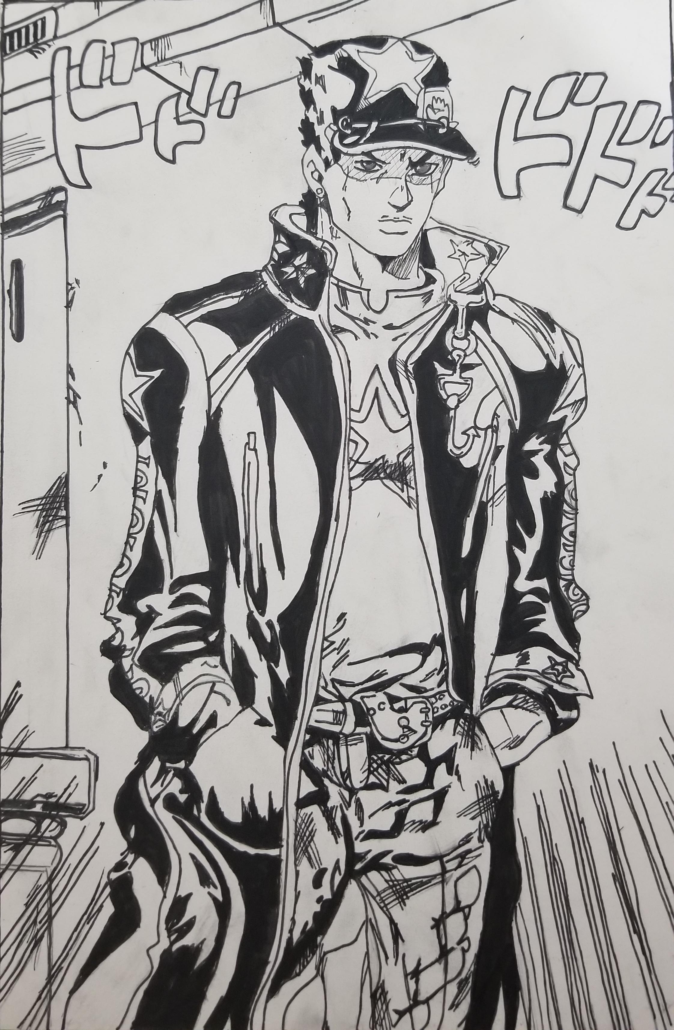 Finished The Part 6 Jotaro drawing | Scrolller