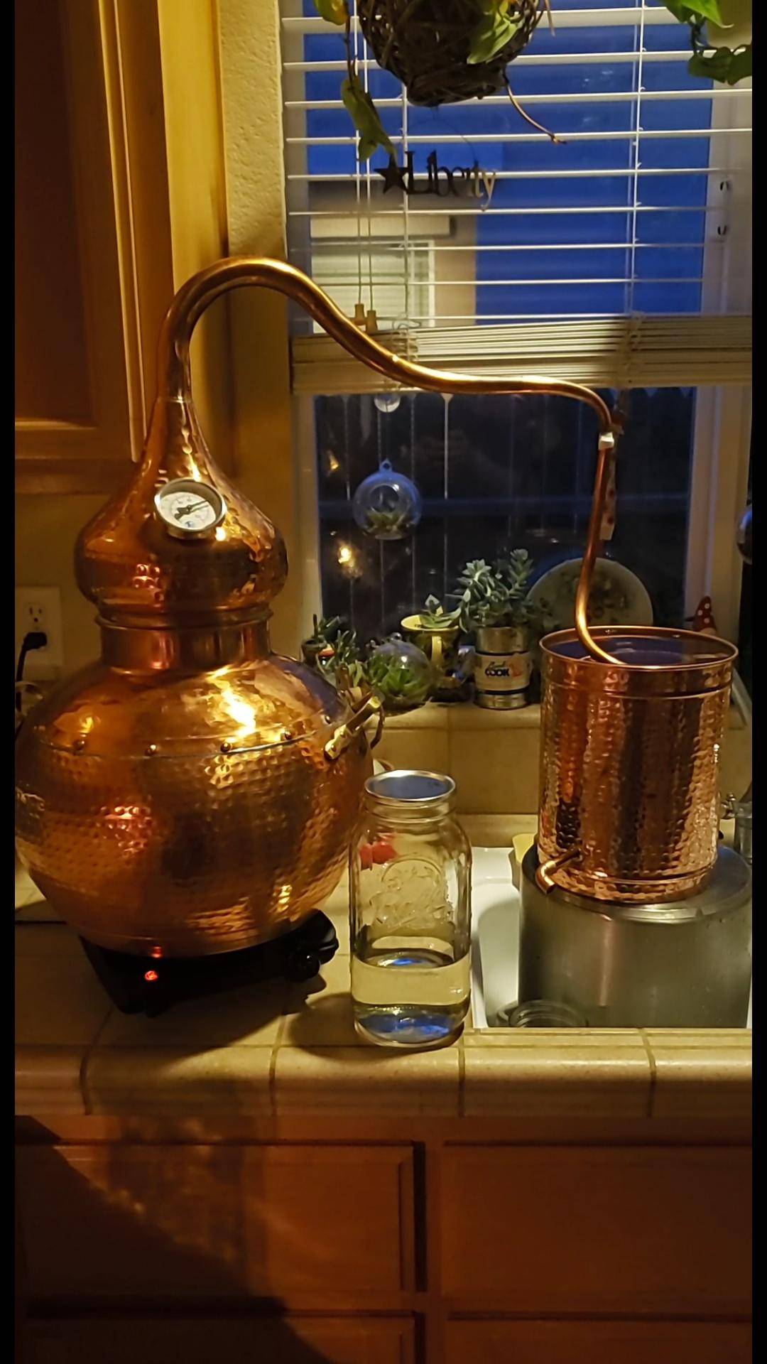 Finished with a half gallon of beautiful moonshine! I'm loving this copper still. | Scrolller