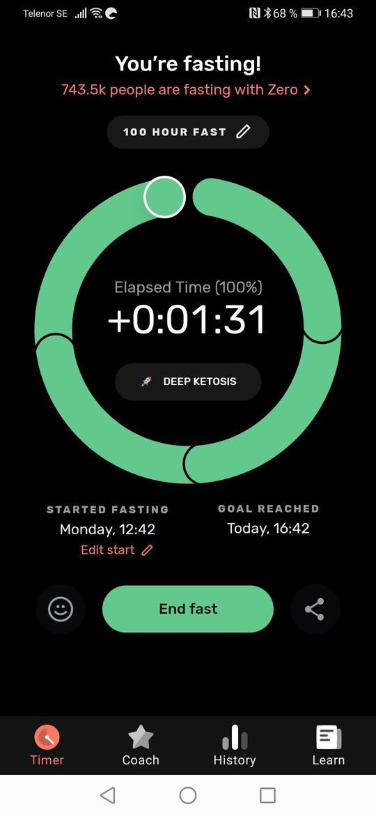 First 100 hours fast completed! | Scrolller