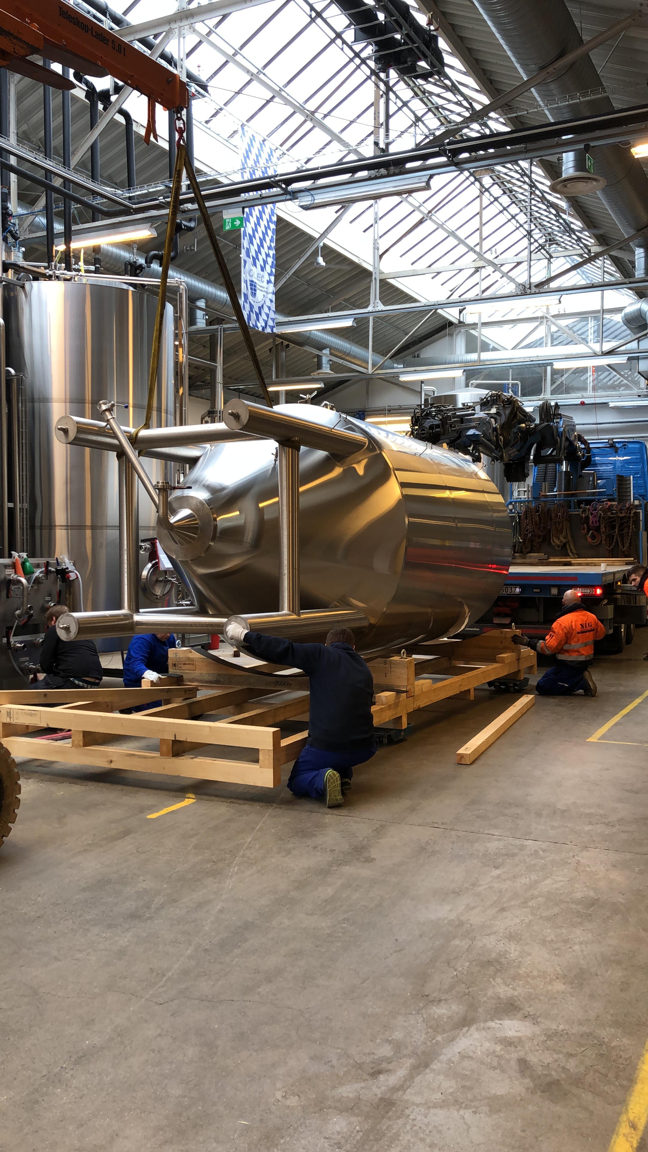 First day of moving our Tanks to the new Brewery | Scrolller