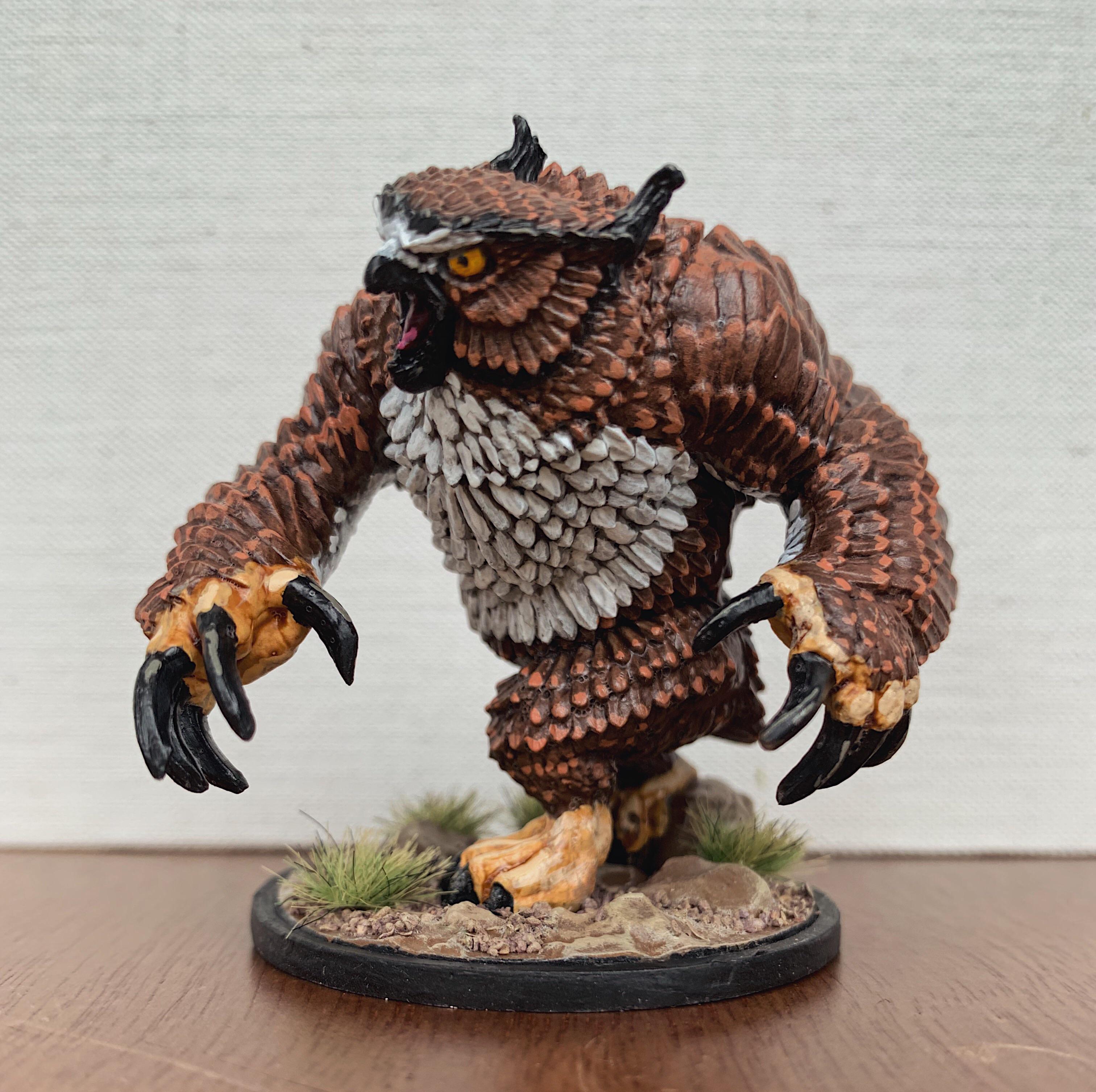 First mini painted in over 10 years... say hello to this Owlbear! | Scrolller