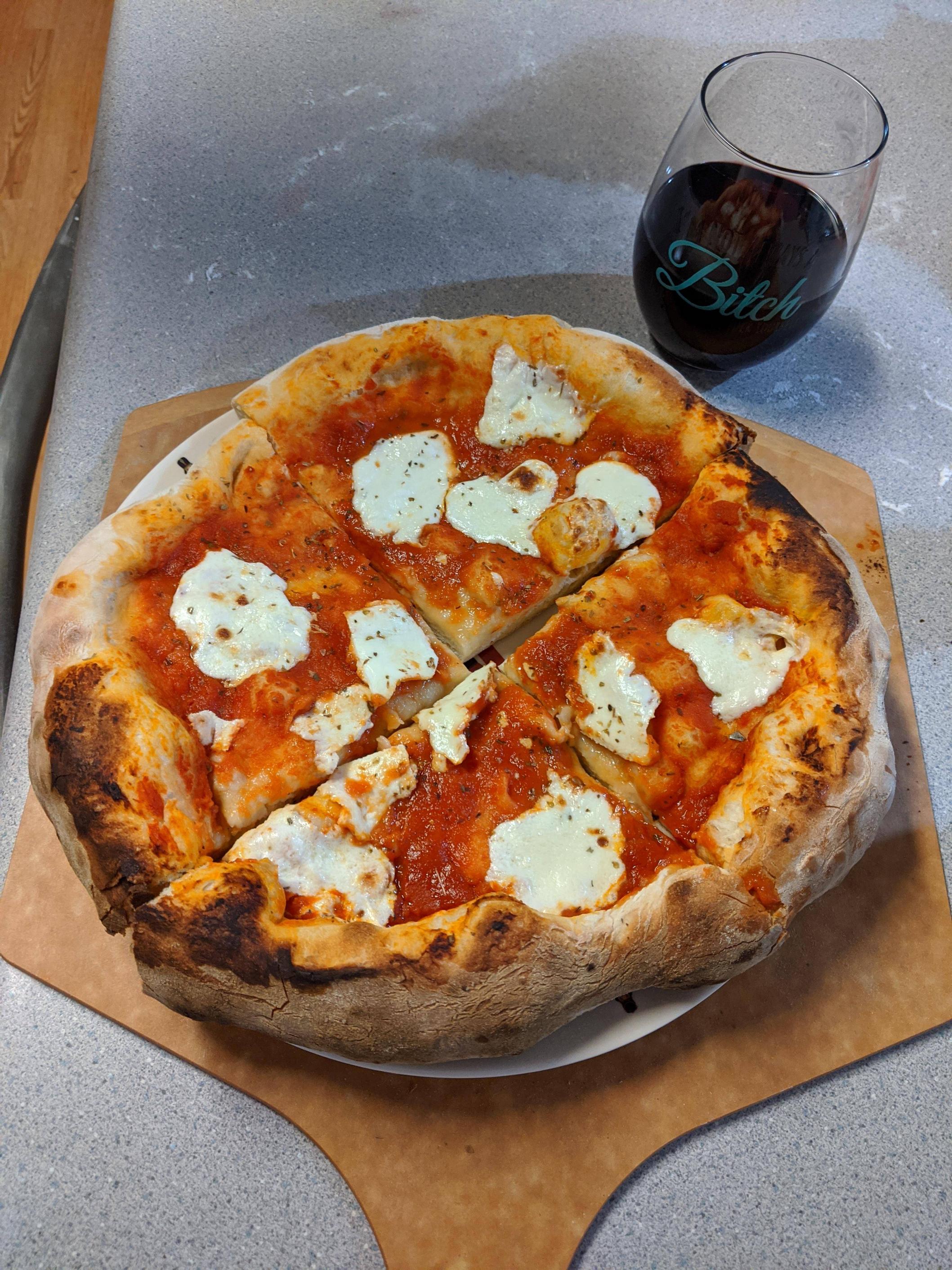 First Pizza Made With My New Pizza Oven I Definitely Have A Long Way To Go But Hey Thats Just
