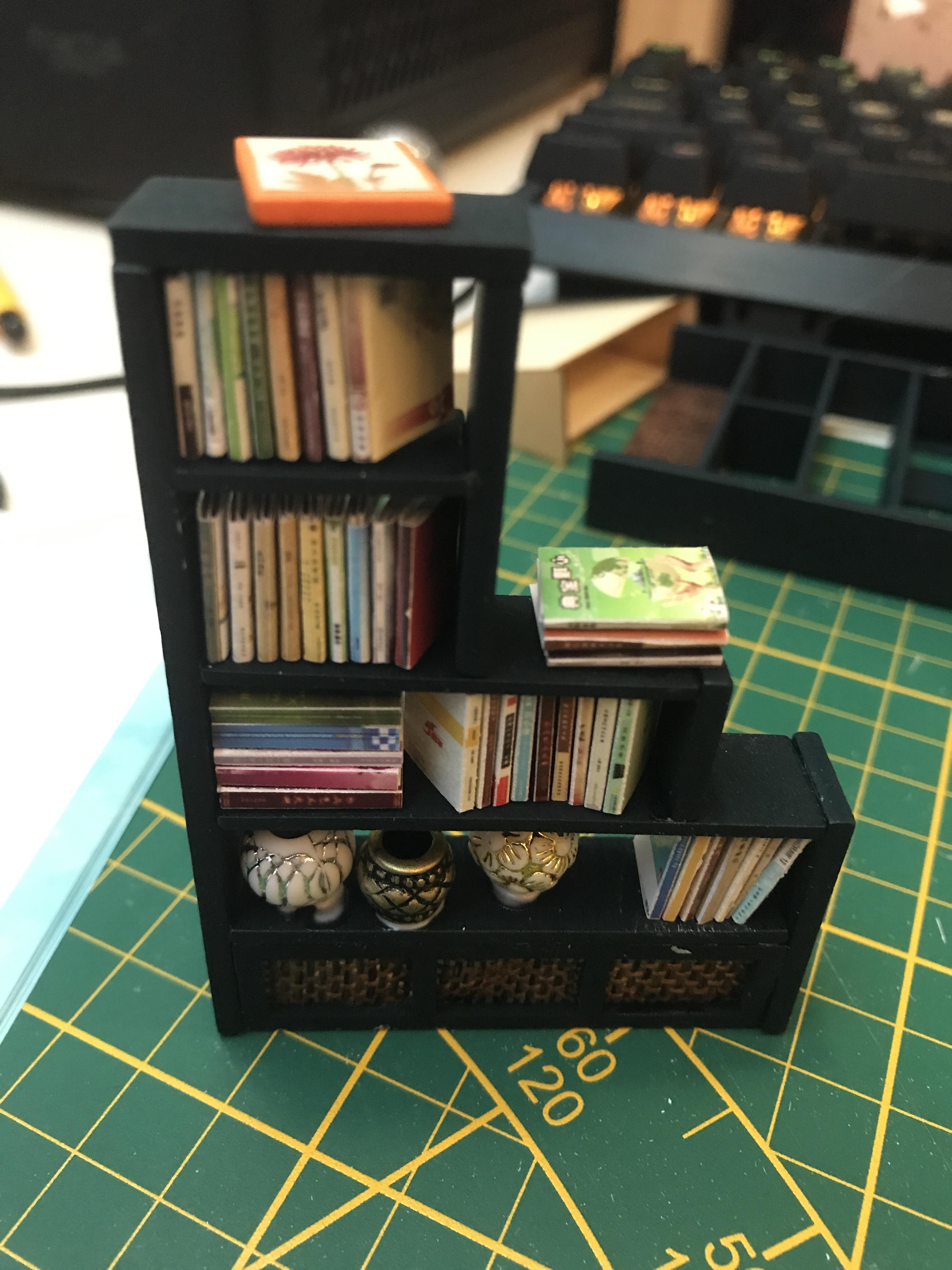 First set of shelves done. A little hmm about the size of some of the ...