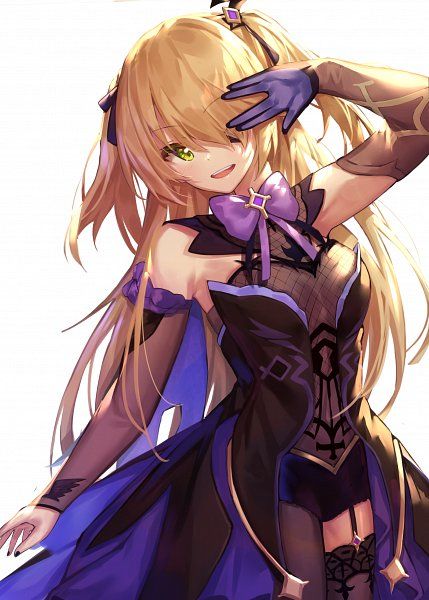 Fischl covering her eyepatch. | Scrolller