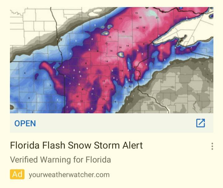 Flash snow storms in florida... seems legit. | Scrolller