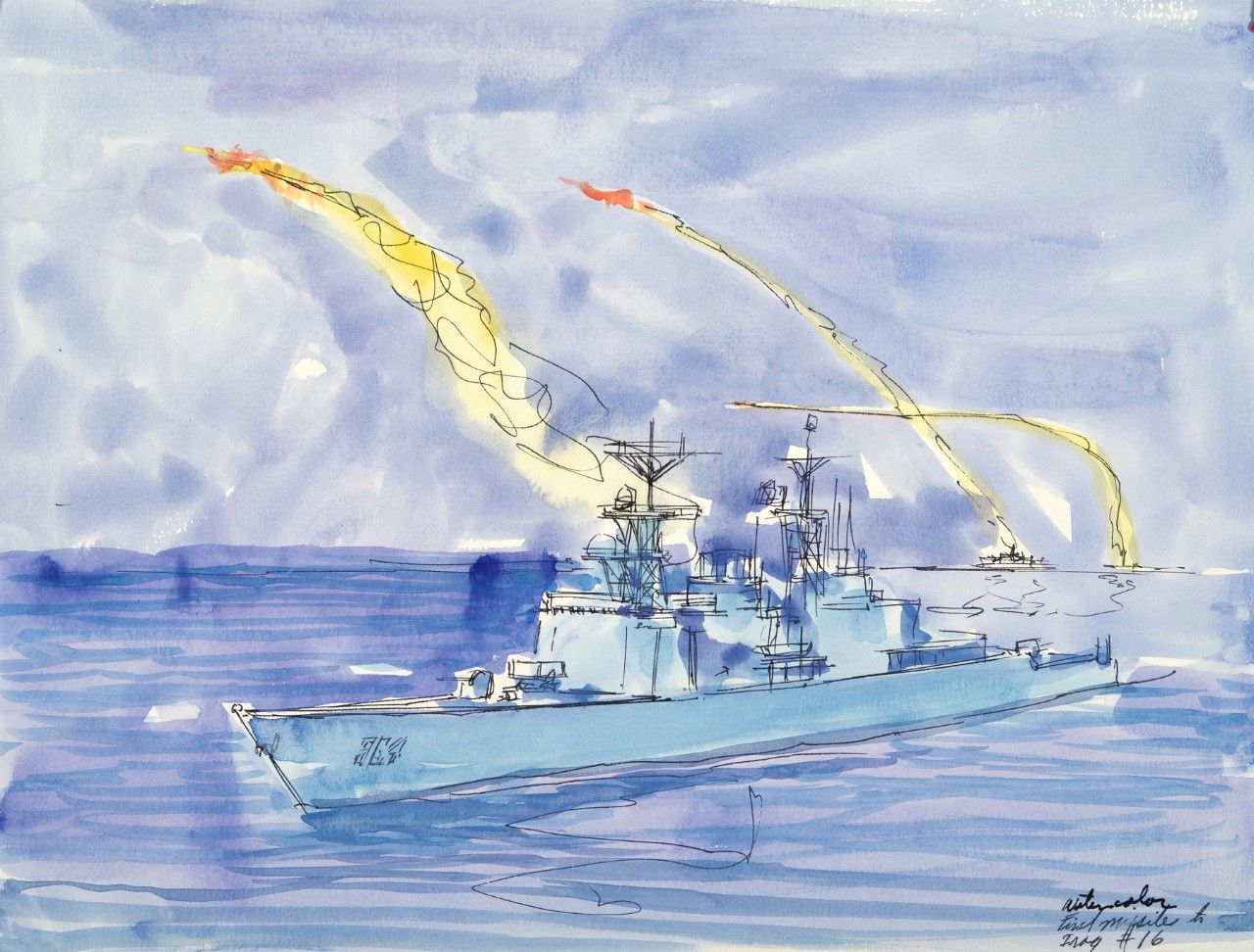 "Flight to Baghdad" by John Charles Roach, 1991 | Scrolller