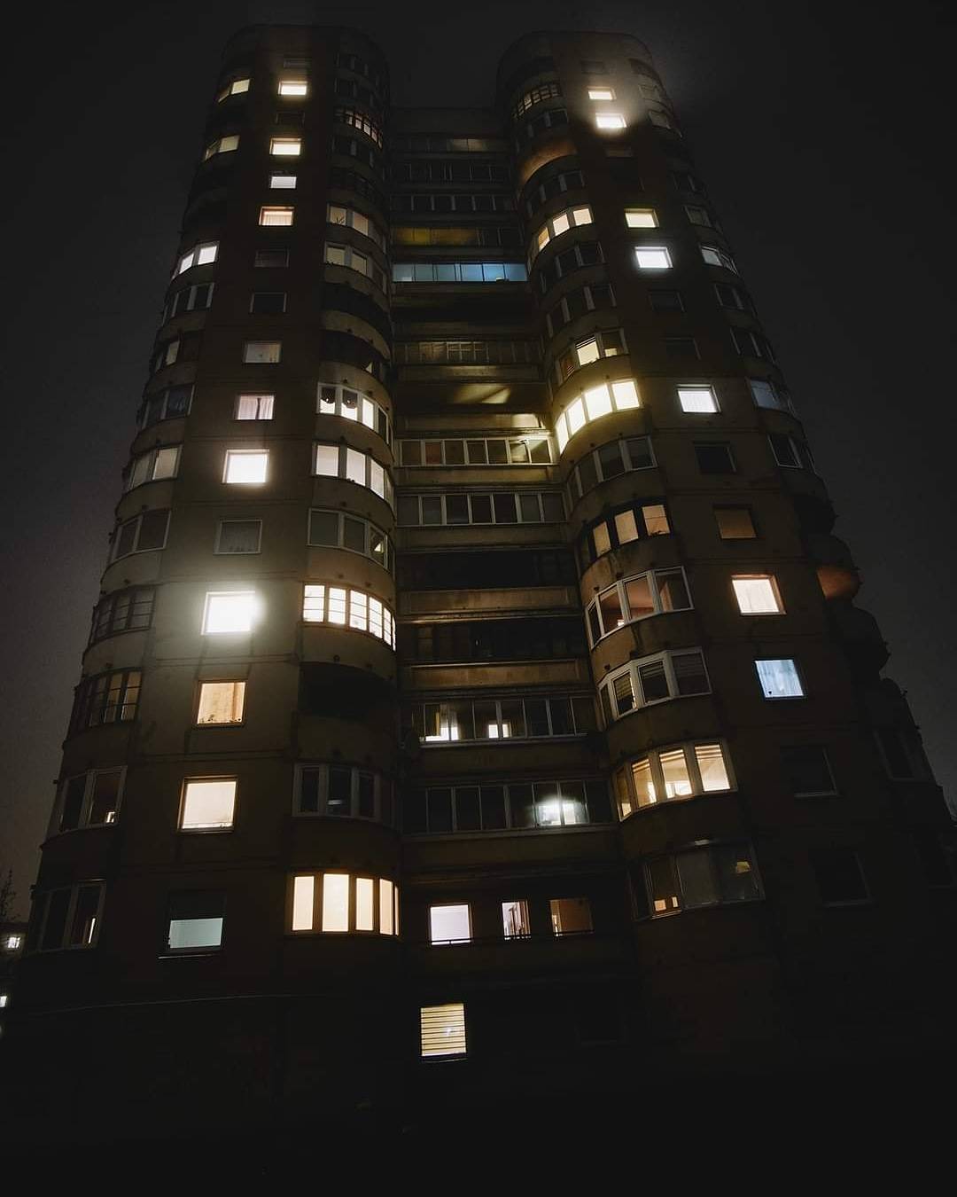 Fog, vilnius. Evil soviet architecture. | Scrolller