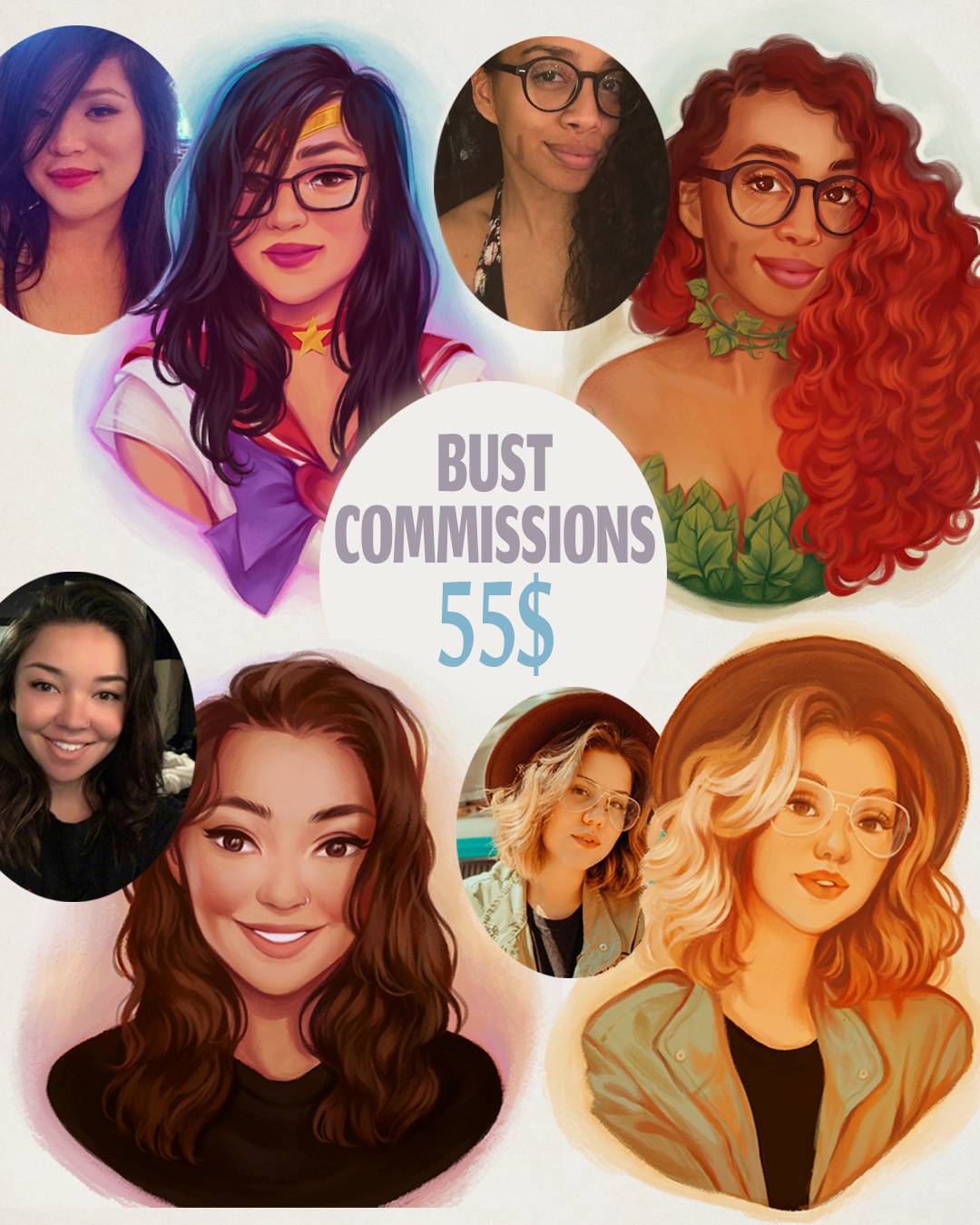 [For Hire] Digital female portrait commissions | Scrolller