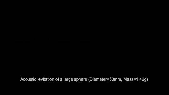 For the first time, researchers demonstrate acoustic levitation of a large sphere | Scrolller