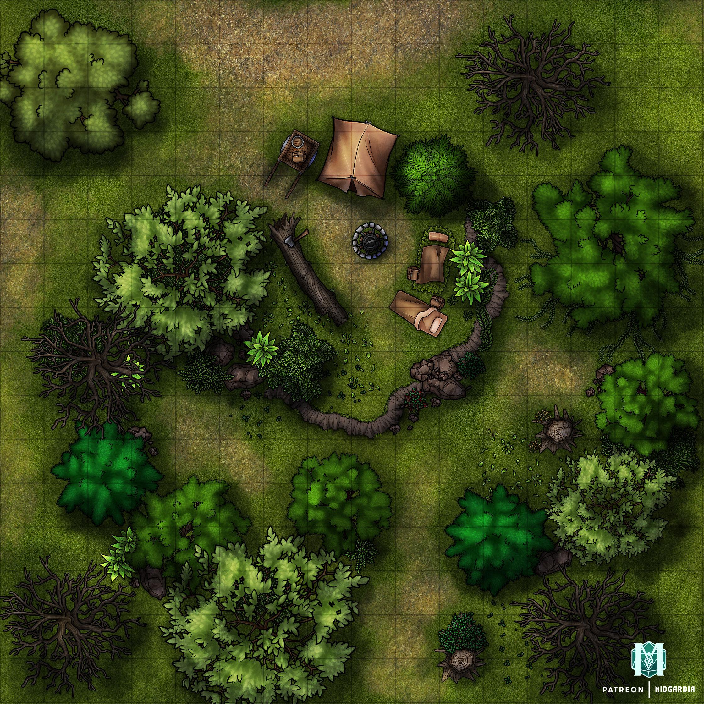 Forest Campsite[16x16] | Scrolller