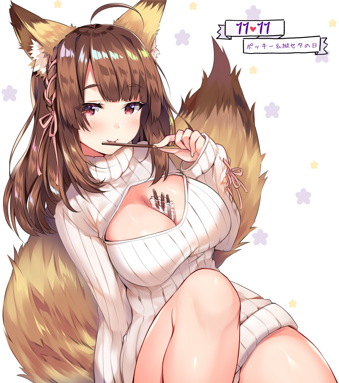 Fox Girl, Turtleneck, and Pocky [original] | Scrolller