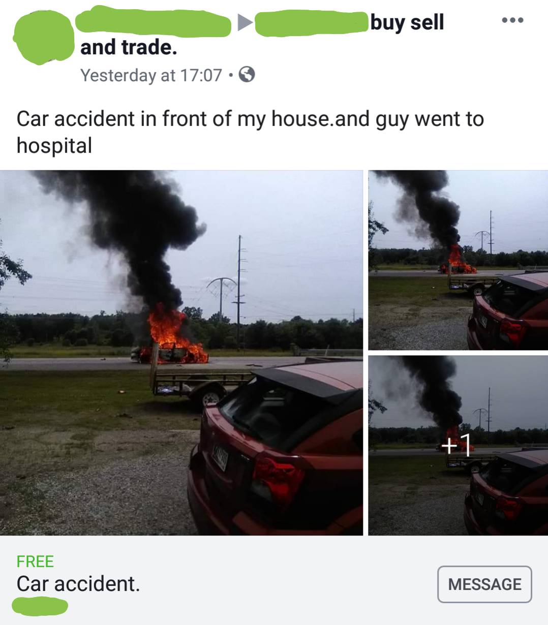 Free car accident | Scrolller