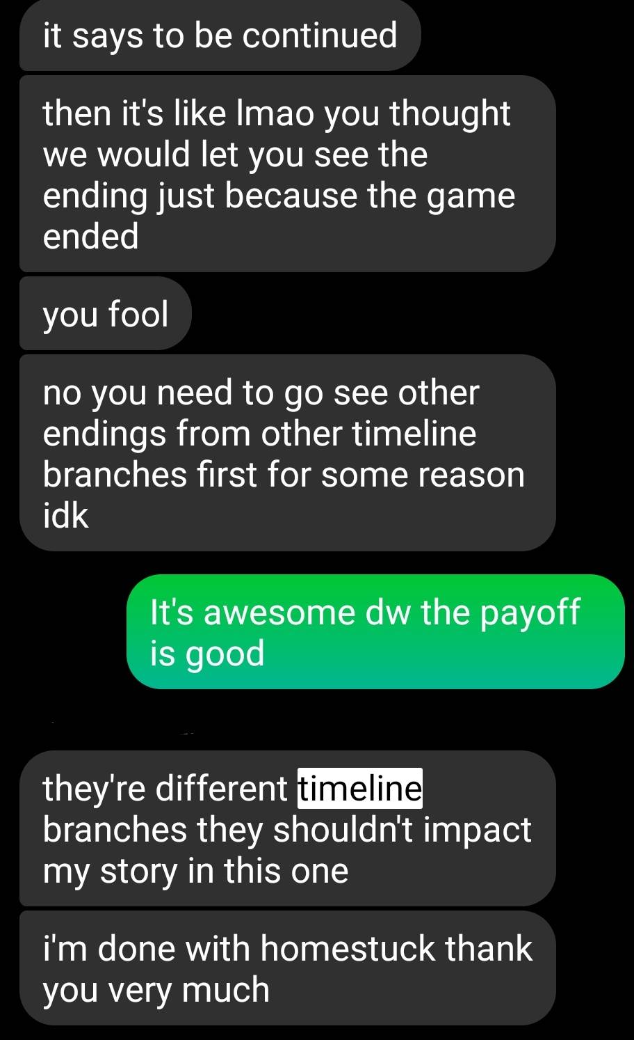 Friend who's just starting 999: "How could different timelines possibly affect each other ...