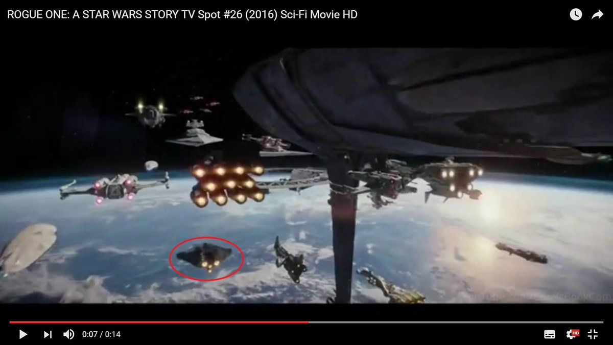 From a Rogue One spot. We have a look at the Hammerheads as well as a VCX Frieghter. Hmm hmm hmm ...