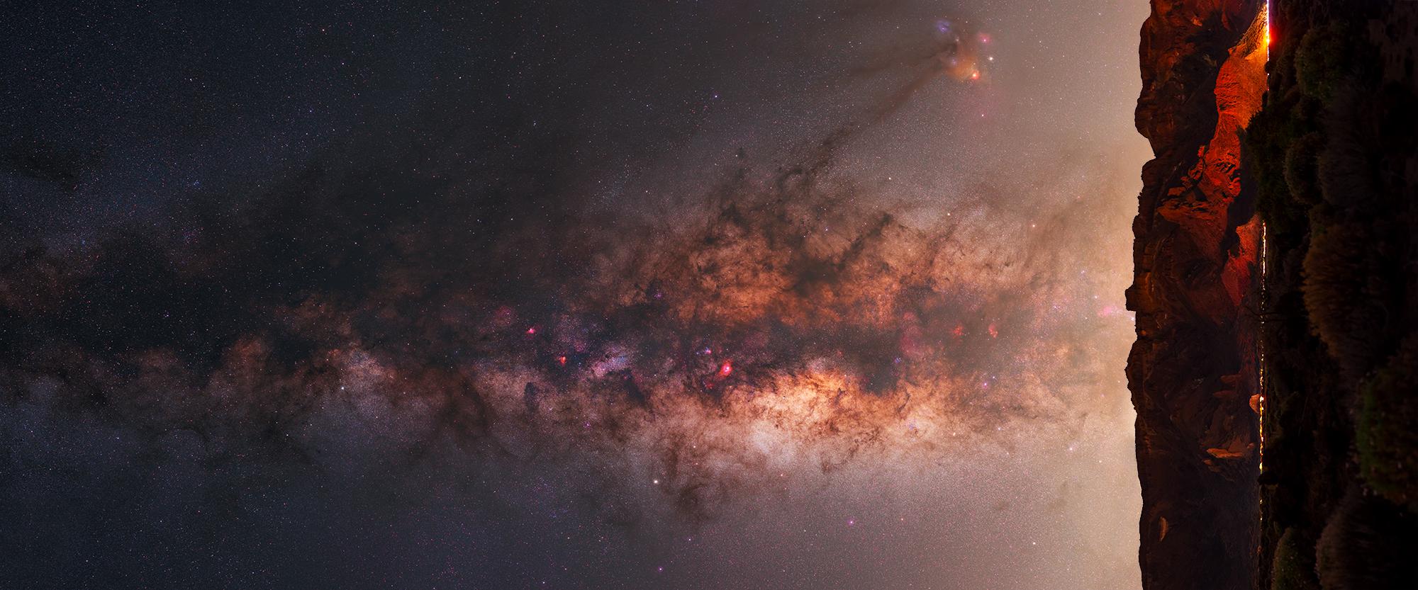 Galactic Core of the Milky Way Galaxy / Long Exposure Panorama - Tenerife 2020 | Scrolller