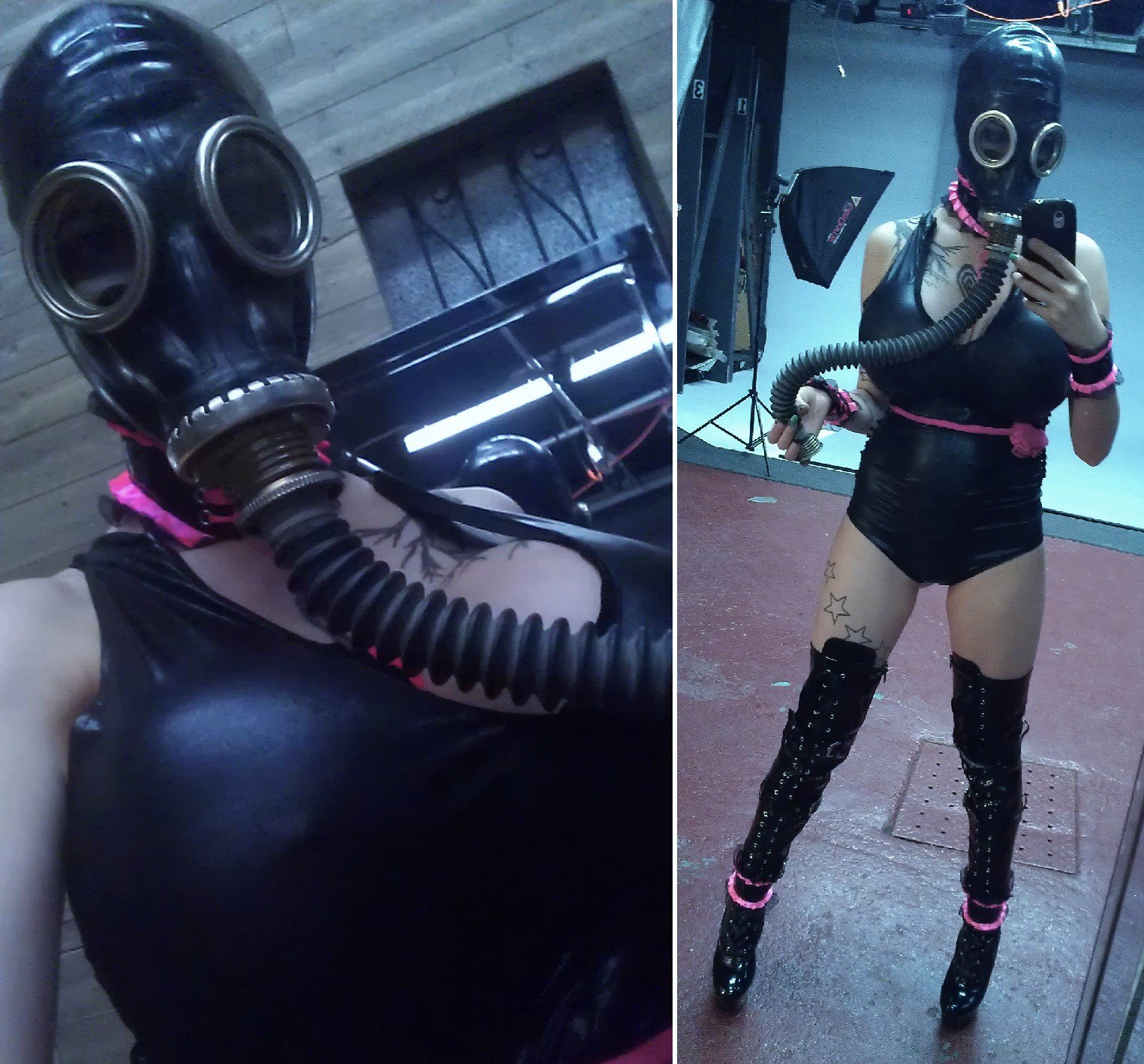 Gas mask selfies | Scrolller