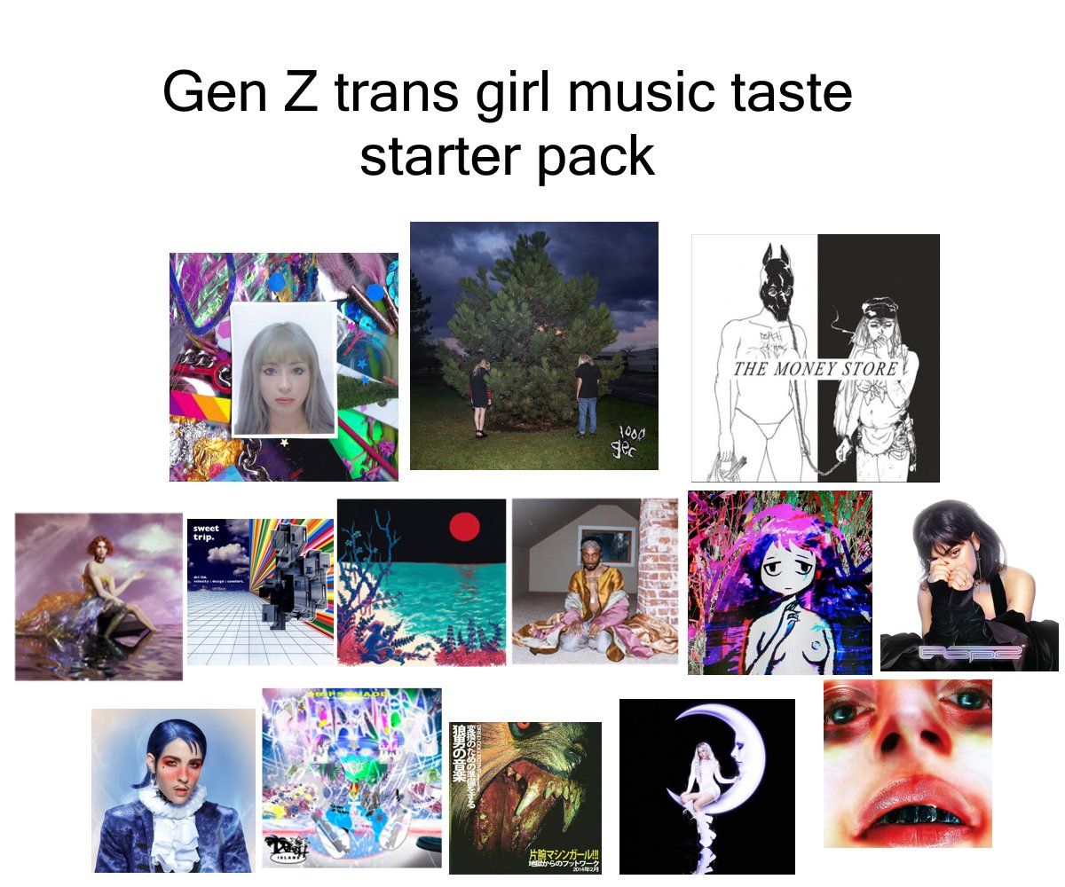 Gen Z trans girl music taste starter pack | Scrolller