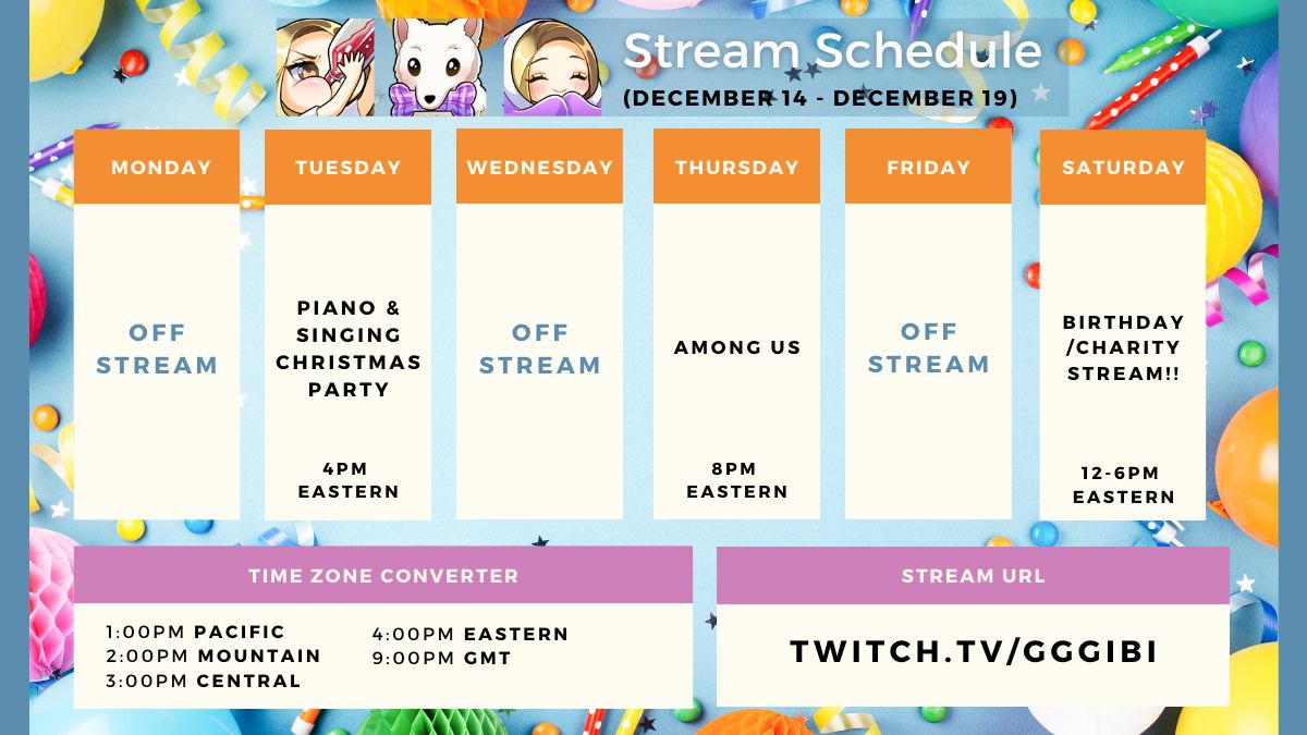 Gibi Birthday Week Stream Schedule! | Scrolller