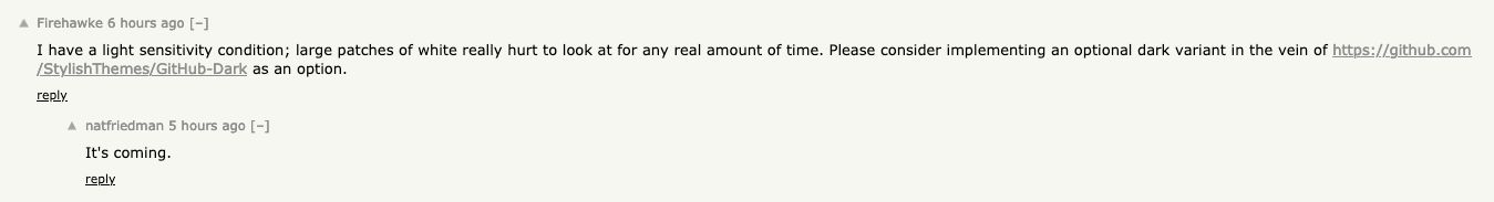 GitHub's Dark Mode is coming | Scrolller