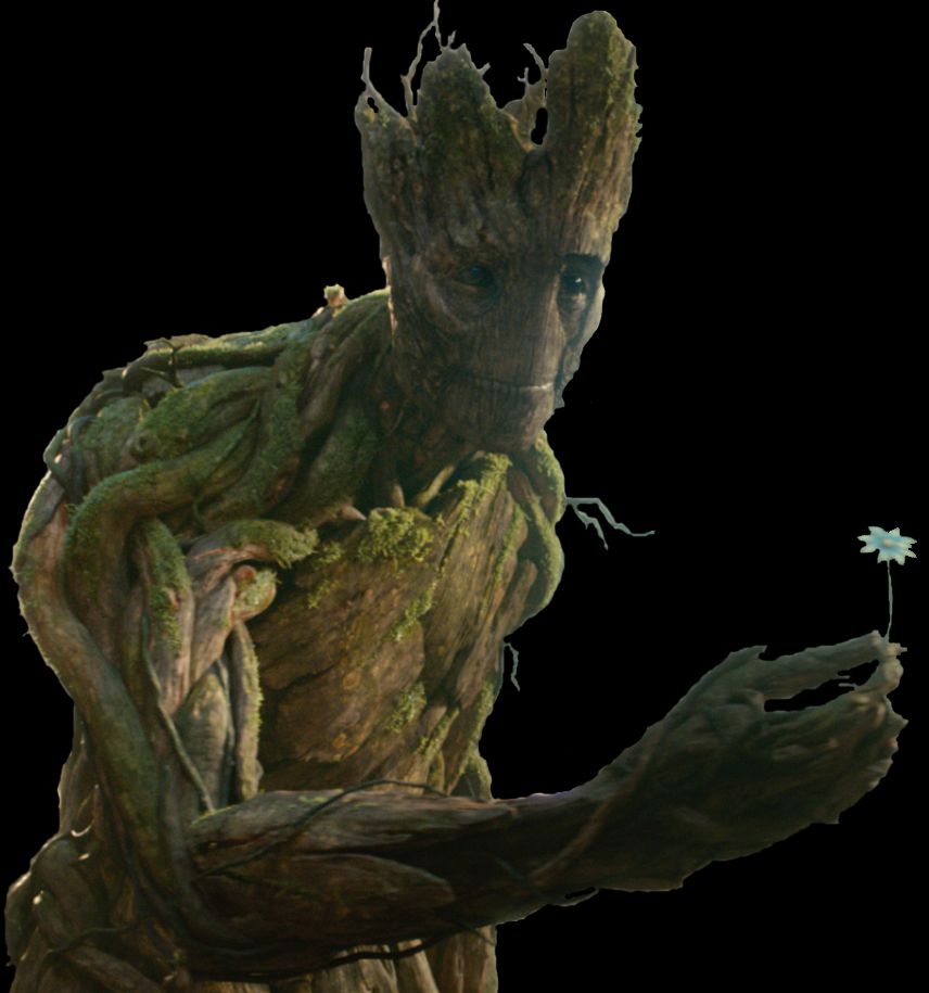 "Giving Tree" Groot Reaching Out and Sharing a Flower (Guardians of the Galaxy) [856 x 915 ...