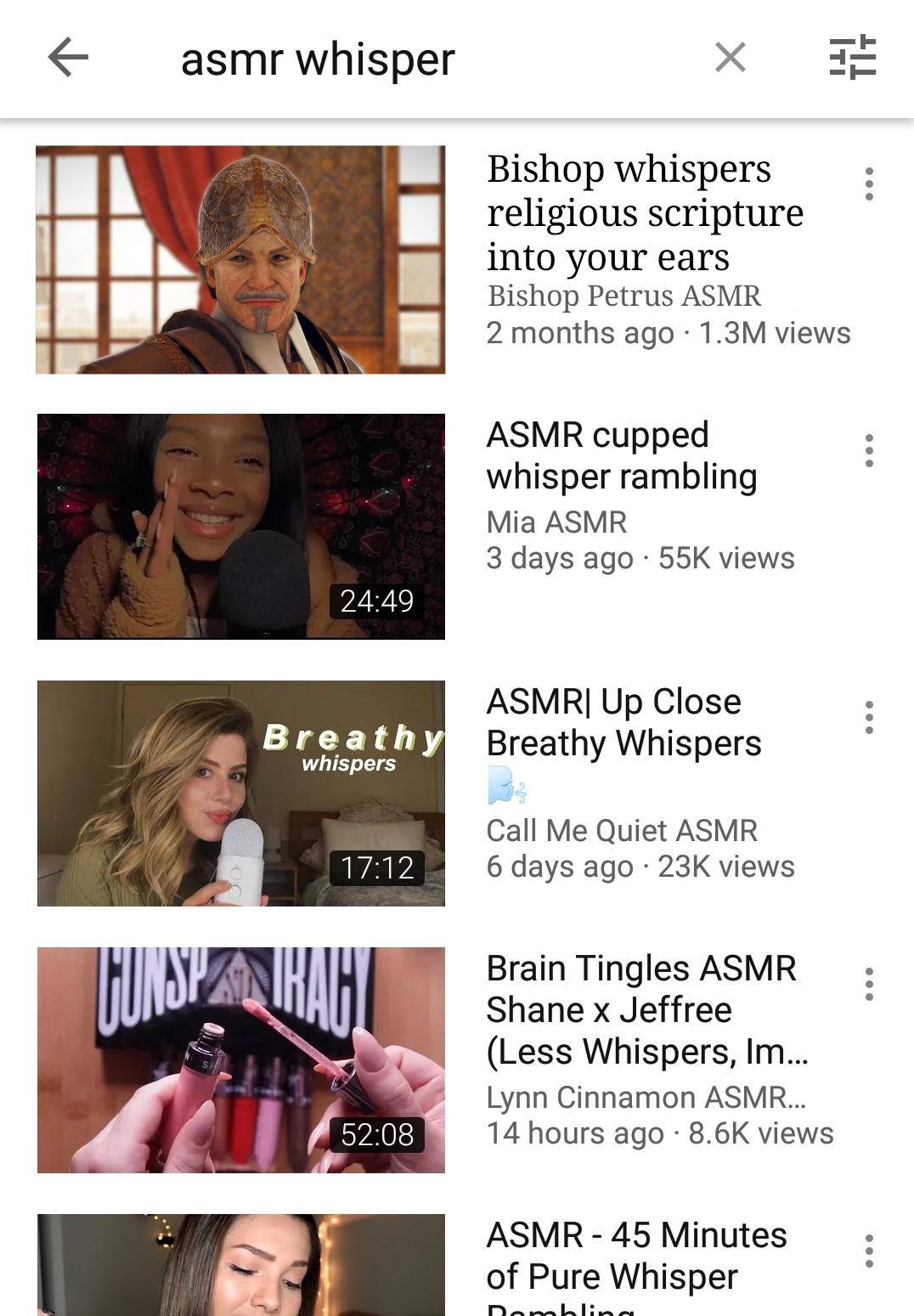 Glad to see Bishop Petrus is being successful with his ASMR YouTube channel | Scrolller