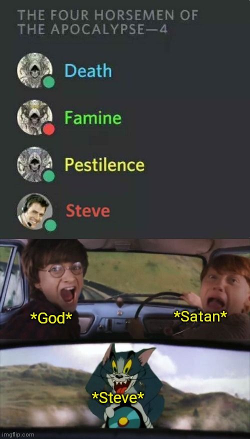 God and Satan in one car is pretty sus. | Scrolller