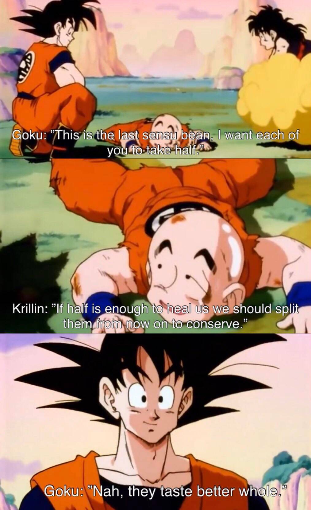 Goku can't pass up a good meal | Scrolller