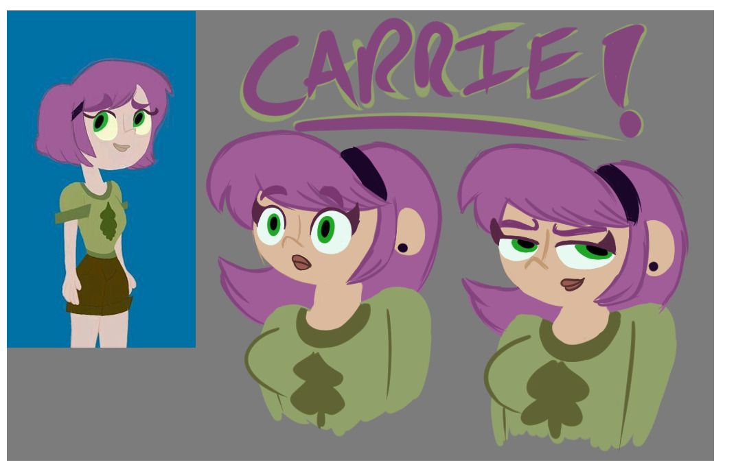 Got bored, decided to revisit and redesign some old OCs. I missed drawing Carrie. | Scrolller