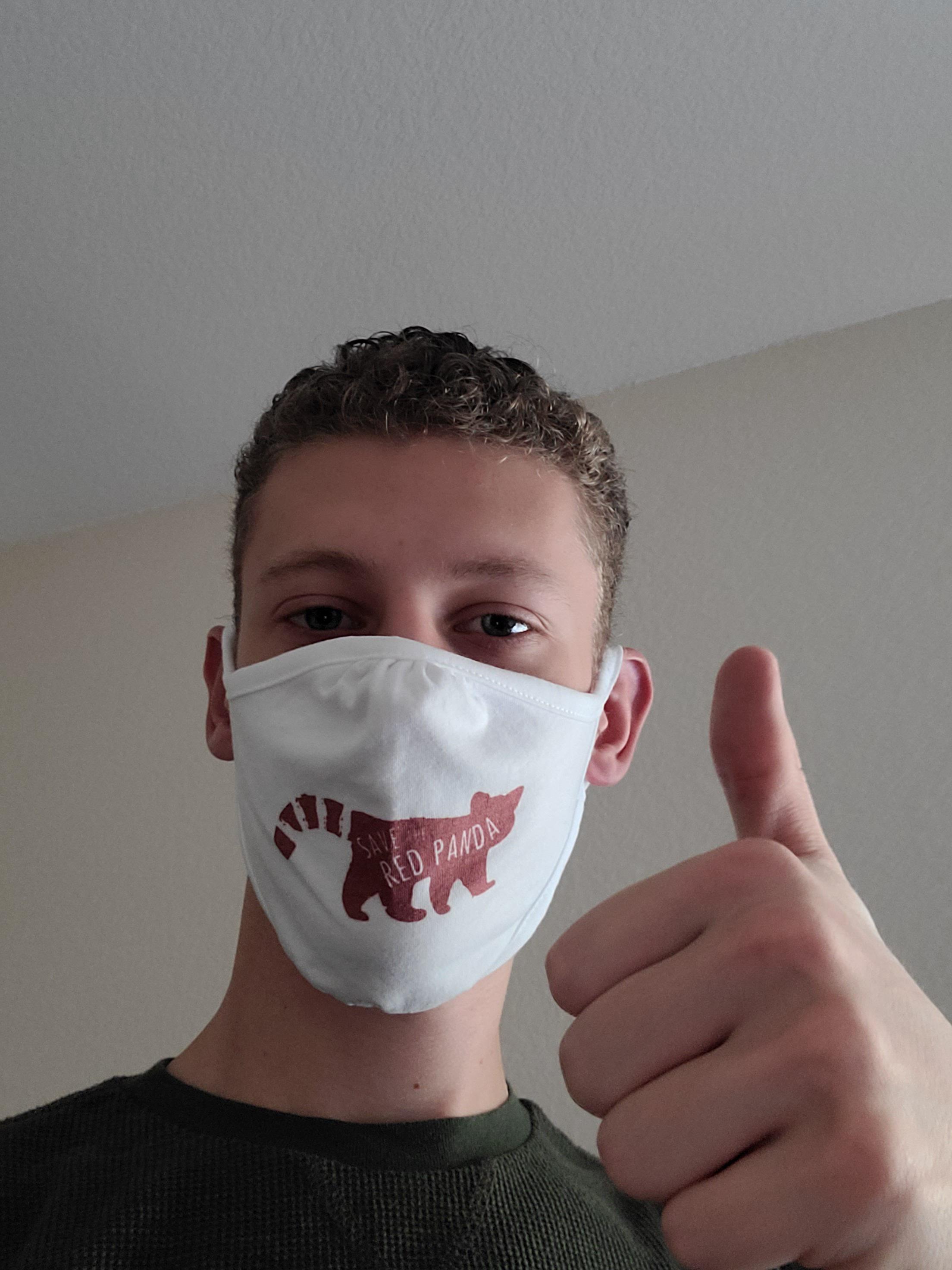 Got my new mask in the mail. Save the red panda! | Scrolller