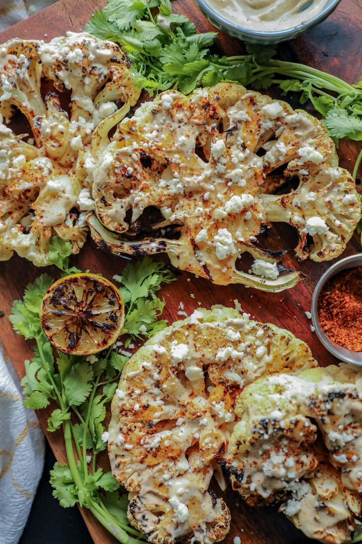 Grilled Elote Style Cauliflower Steaks | Scrolller