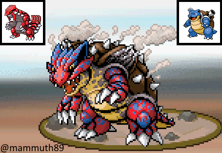 Groudon/Blastoise fusion (Groustoise) | Scrolller