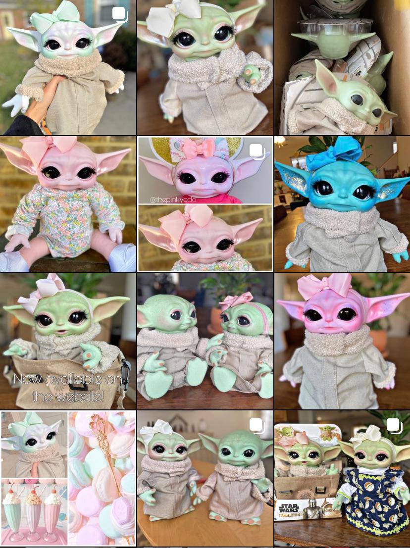 grown ass women using painted baby yodas to fill their barren womb void | Scrolller