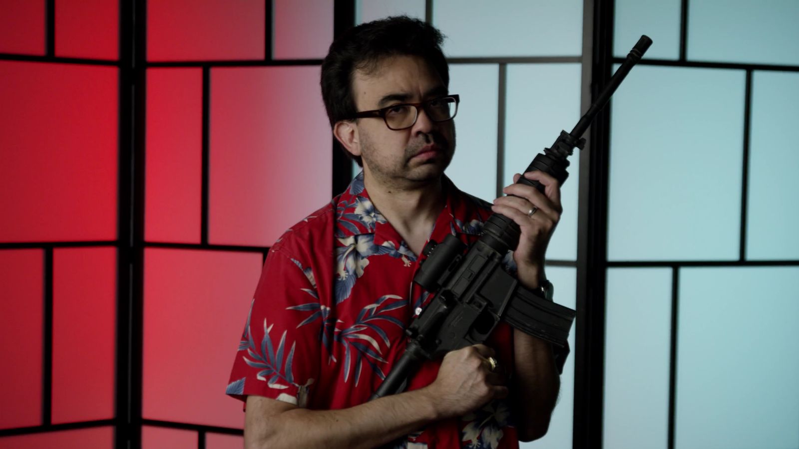 Gus with a machine gun | Scrolller