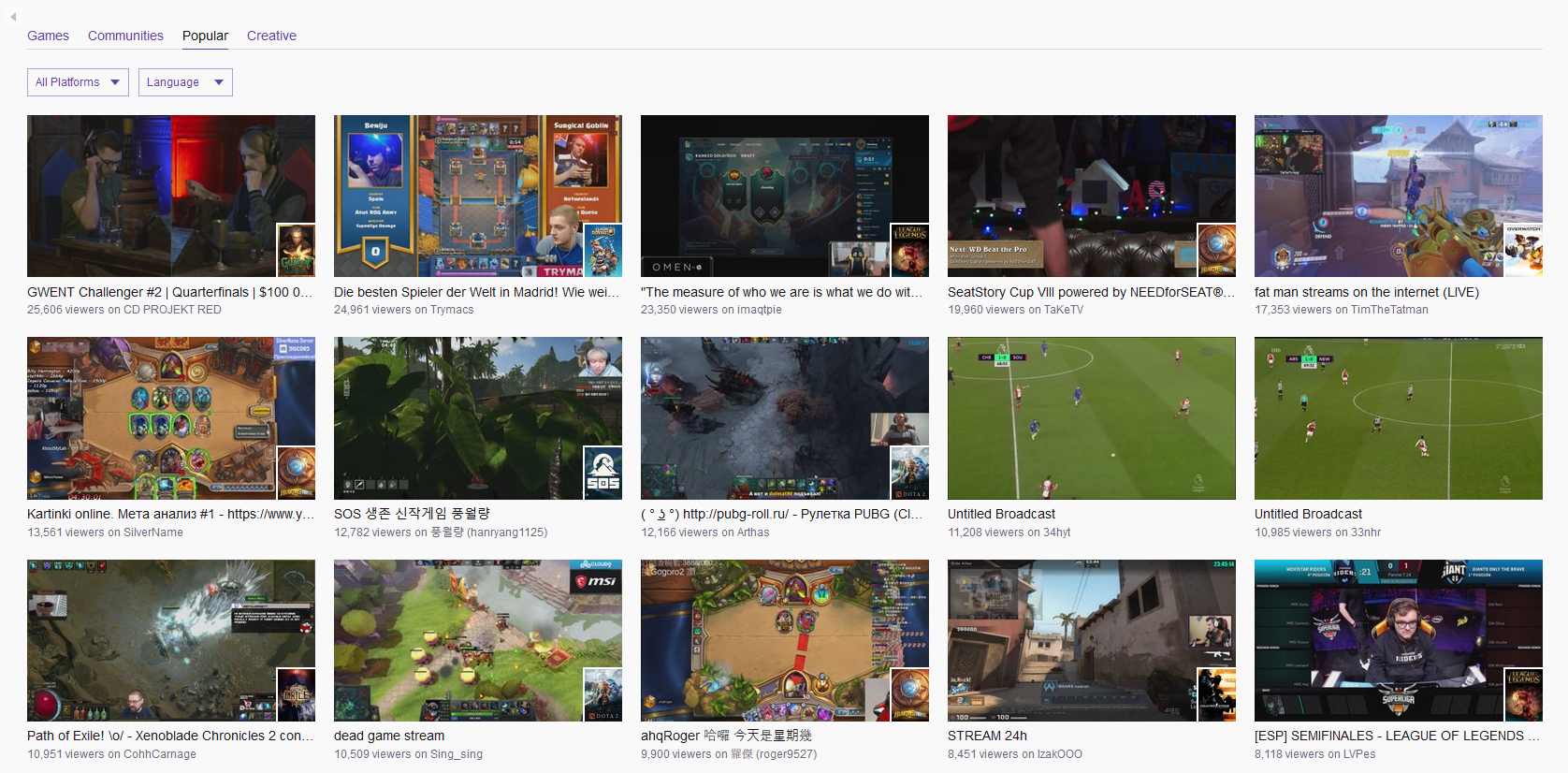 Gwent Challenger is most watched on Twitch with 25k viewers! | Scrolller