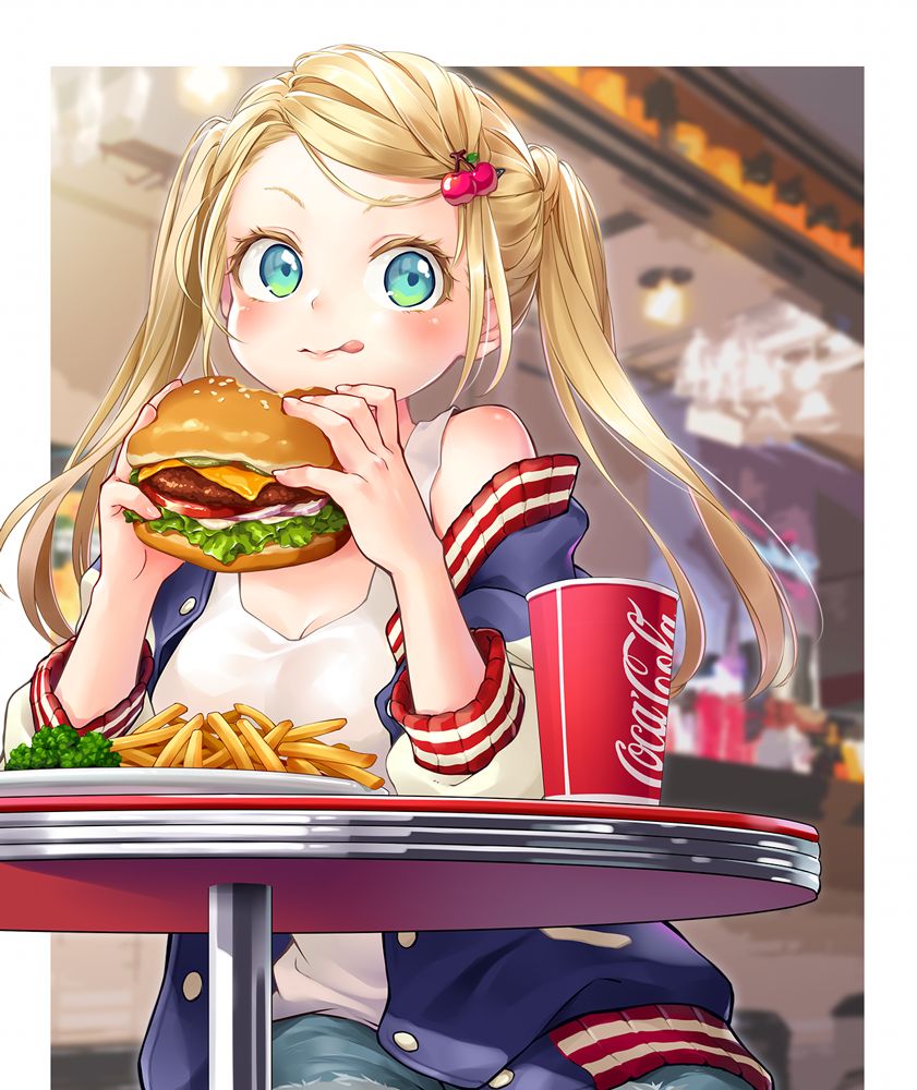 Hamburger w/ a Coke & Fries [Original] | Scrolller