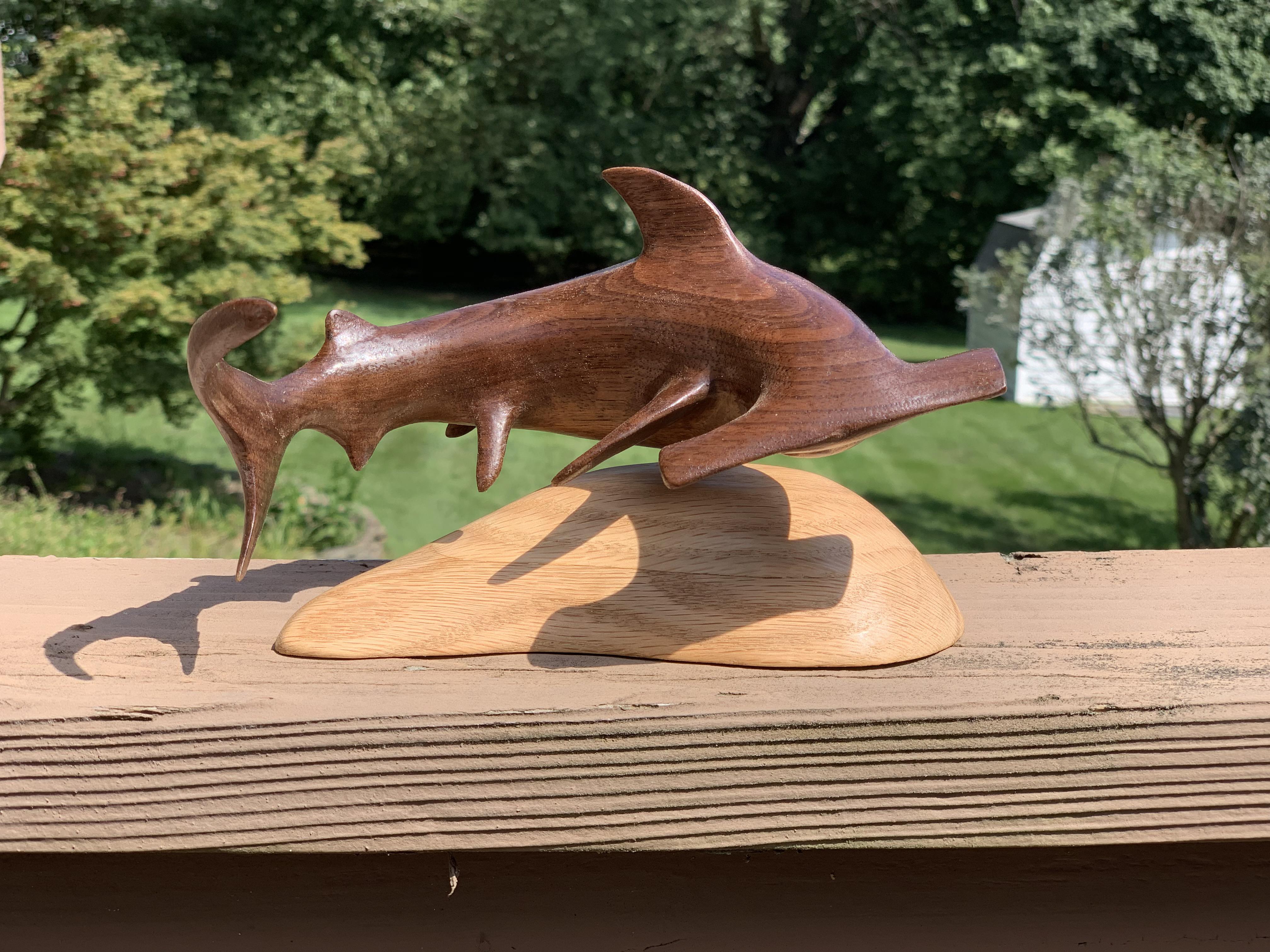 Hammerhead in cherry. Oak base. | Scrolller