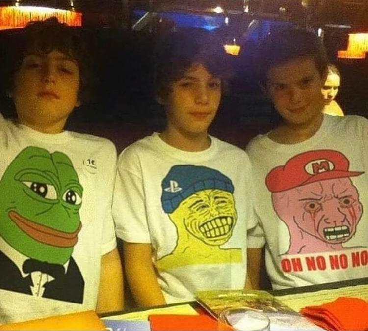 Three Chads enjoying their new clothing. | Scrolller