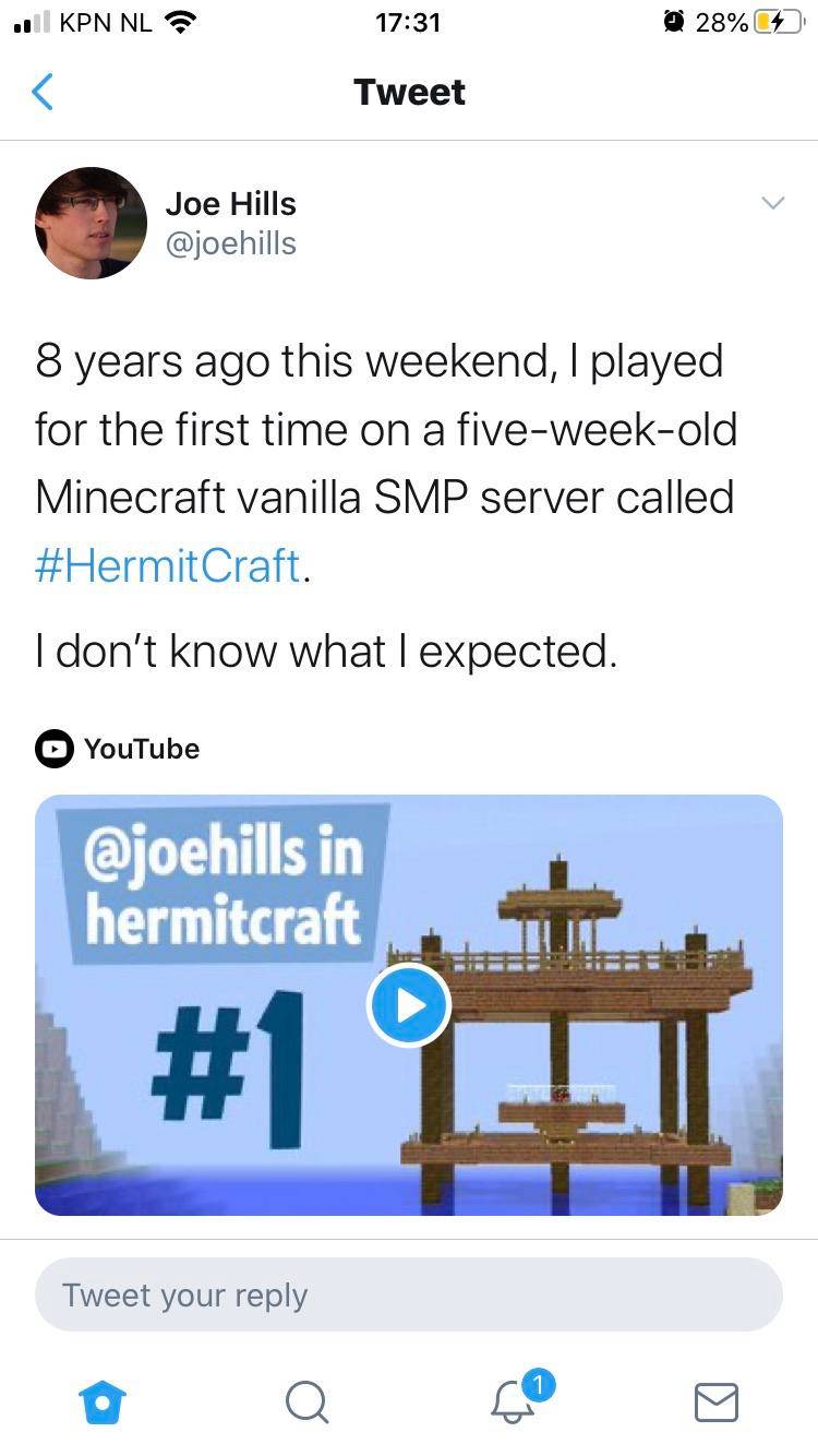Happy eight years of Hermitcraft Joe! | Scrolller