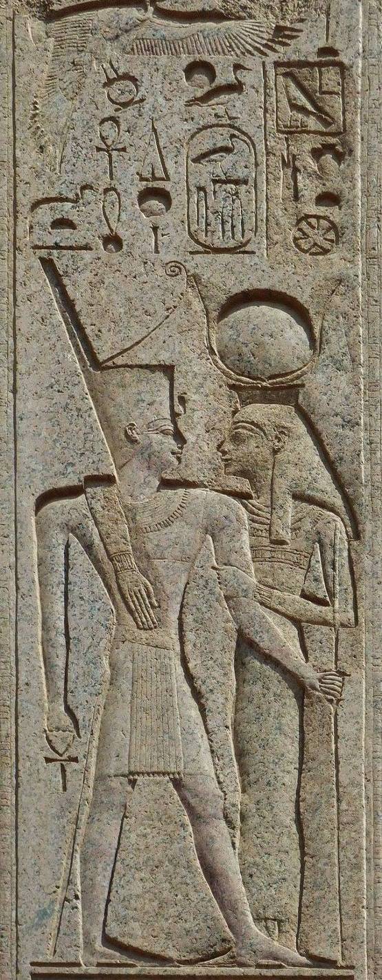 Hathor & Amenhotep III in Amon Ra Temple, Karnak, Egypt. | Scrolller
