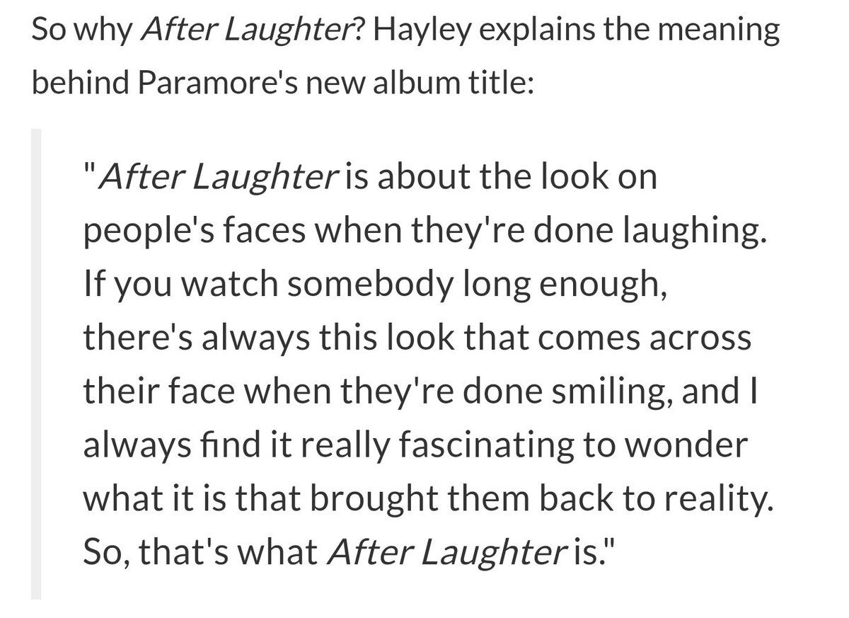 Hayley explains the meaning behind "After Laughter" title | Scrolller