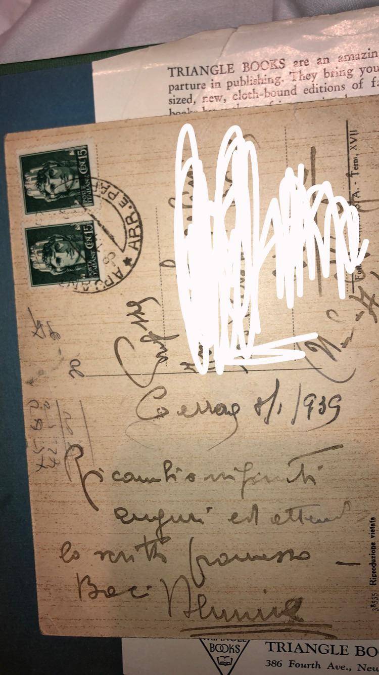 Help translating 1939 postcard? | Scrolller