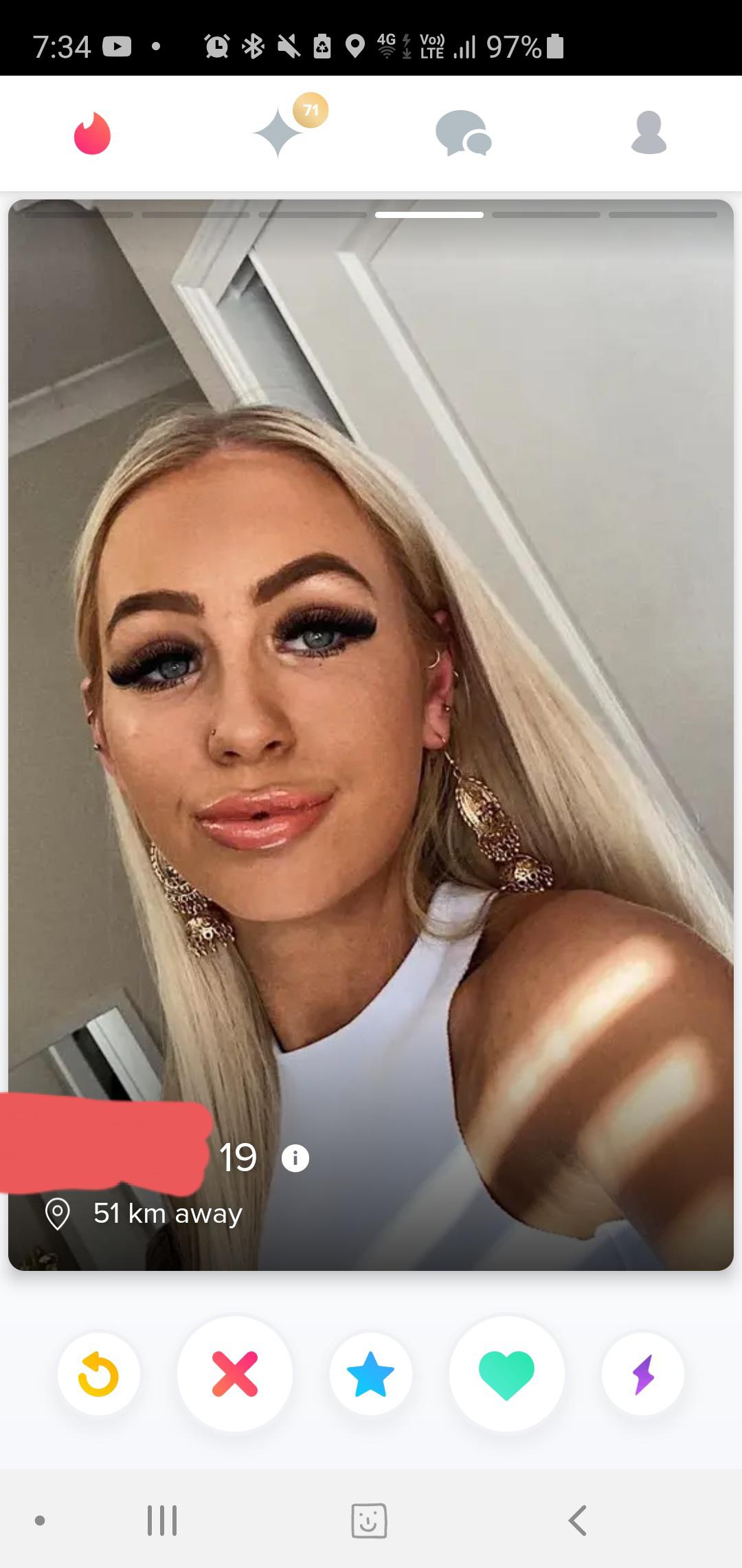 Her profile looked good until I saw a closeup of her filler moustache | Scrolller