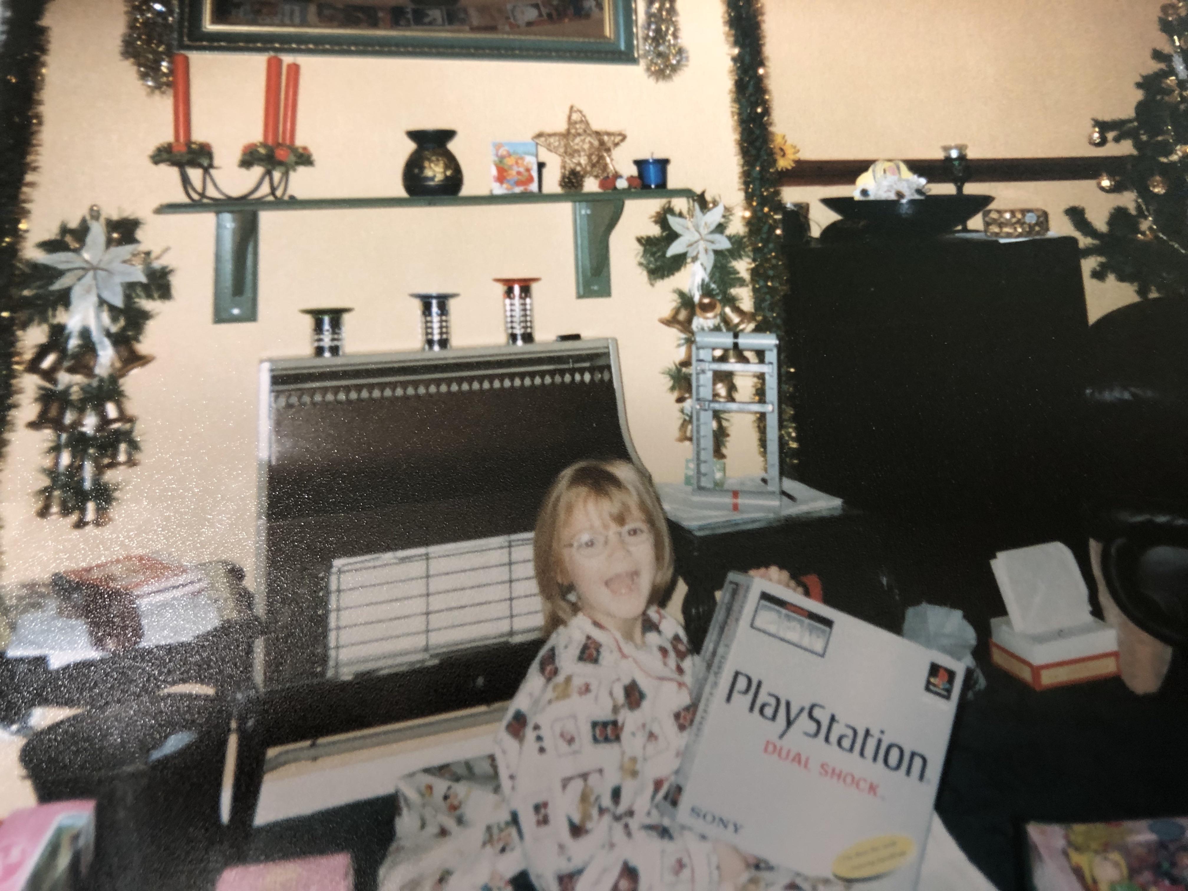 Here is a picture of me getting my first console at age 7. Start of a lifelong obsession ...