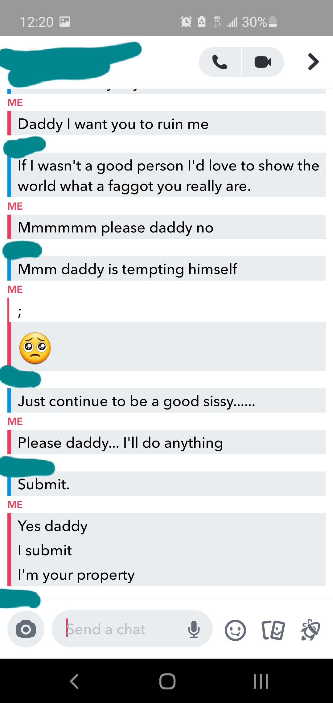 Here's another screenshot from my conversation with Daddy last night | Scrolller