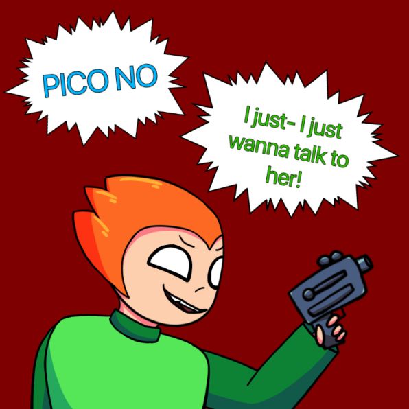 Here's my first piece of FNF fanart ever, it's Pico! | Scrolller