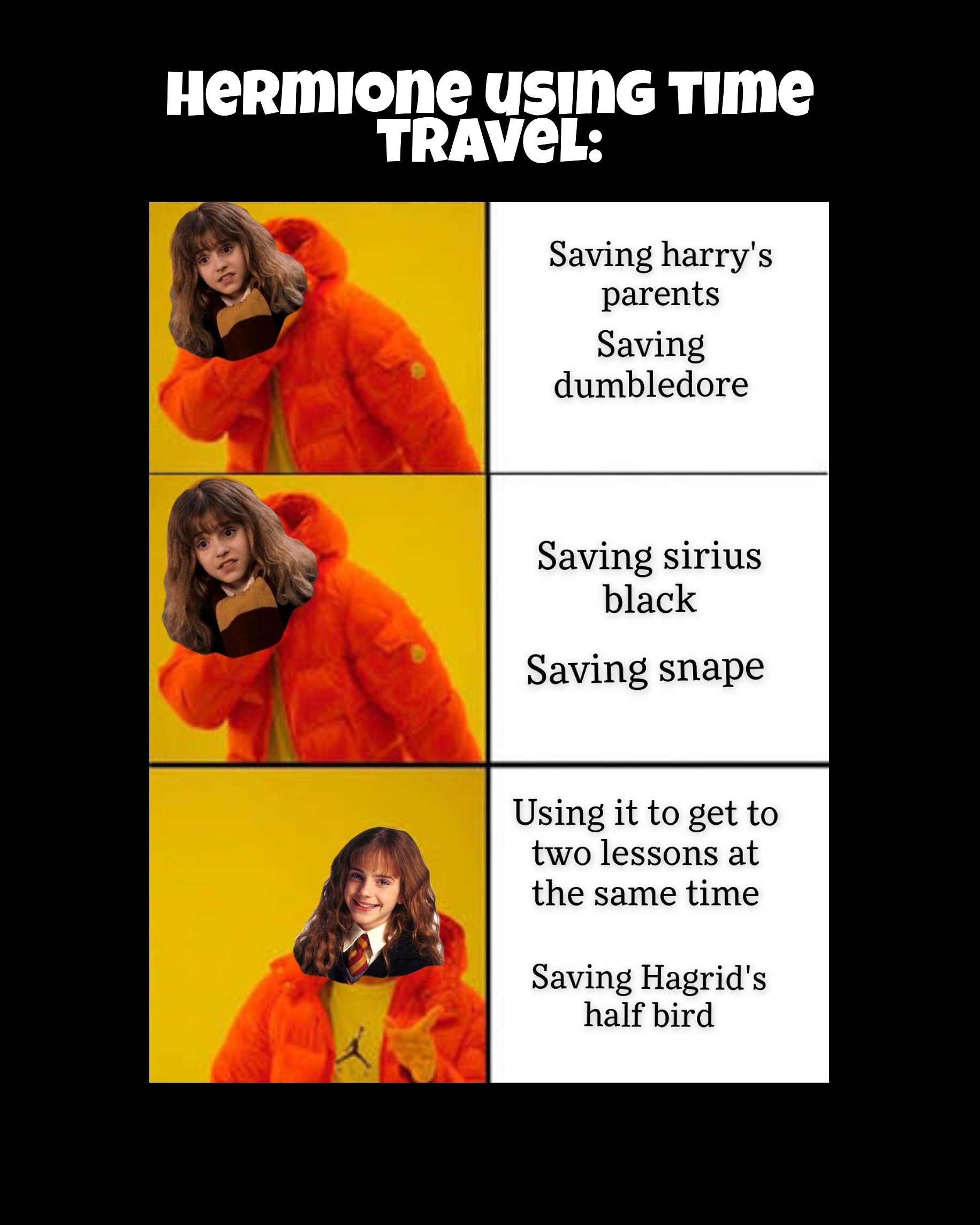 Hermione using time travel 🤦😂 | Scrolller