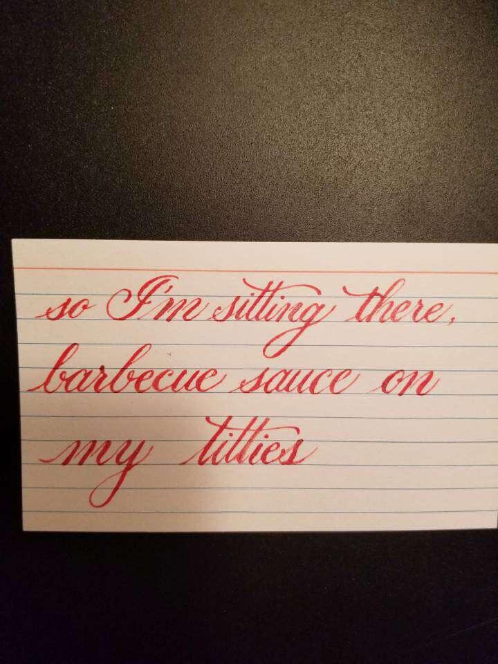 High school friend's normal handwriting | Scrolller