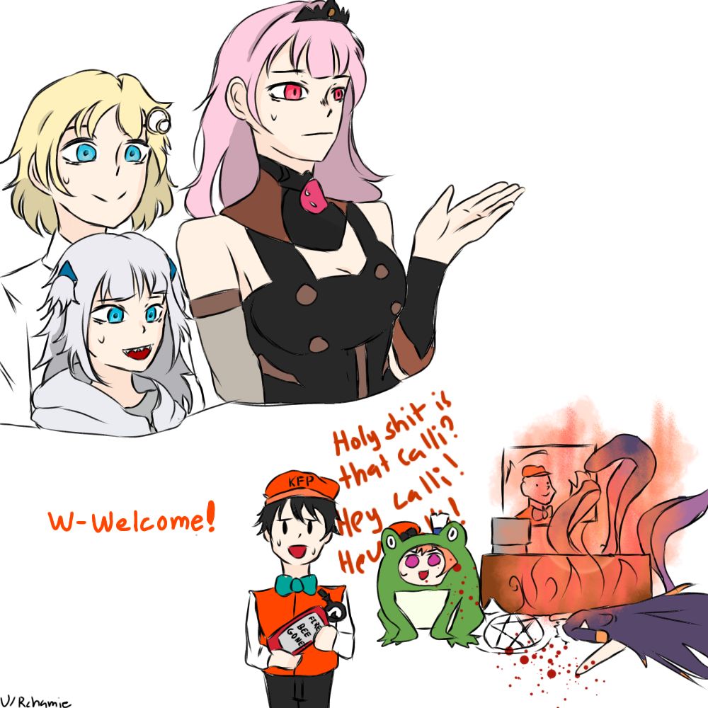 HoloEN girls visiting KFP. | Scrolller