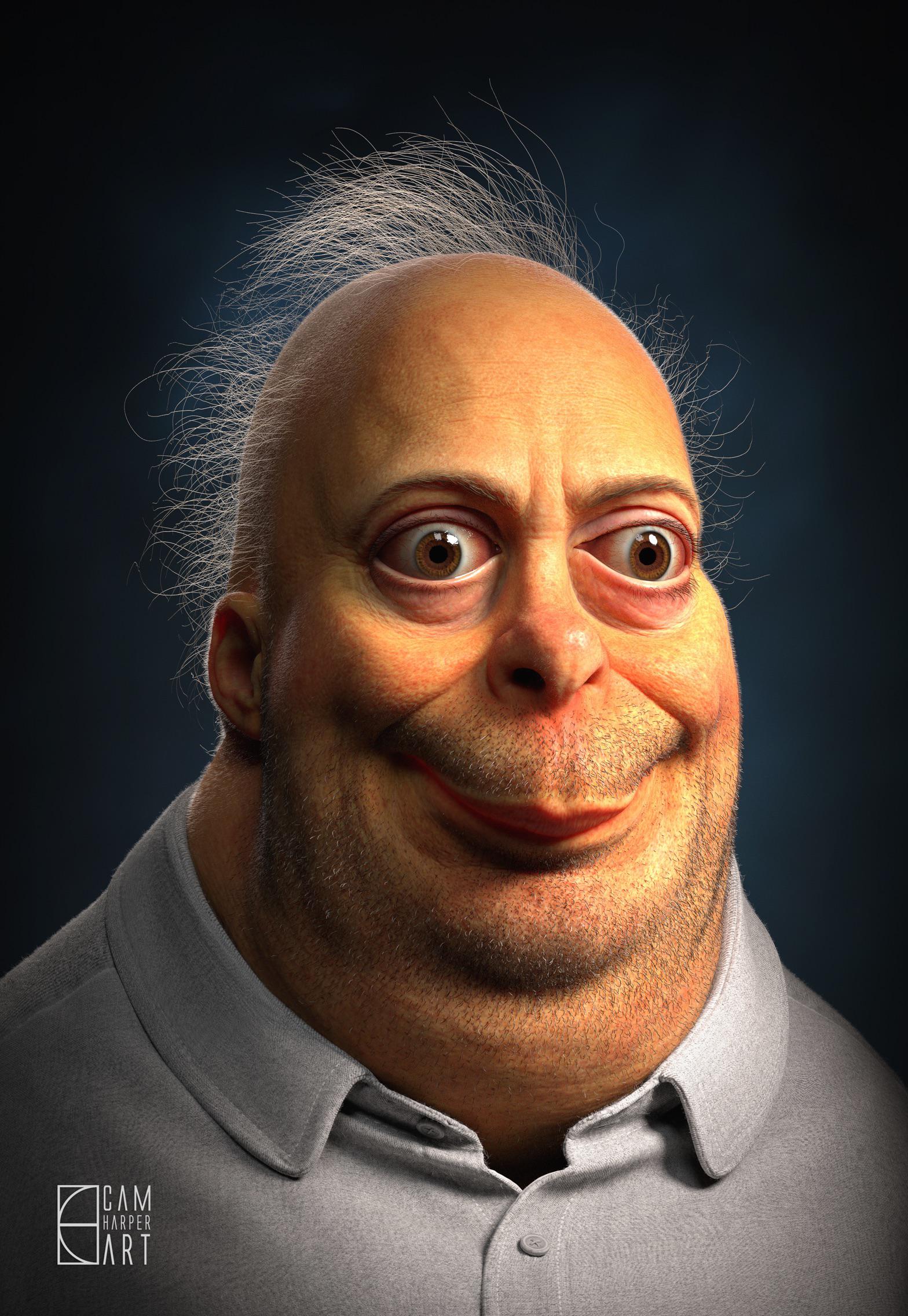 “Hombre”, 3D digital portrait [OC] | Scrolller