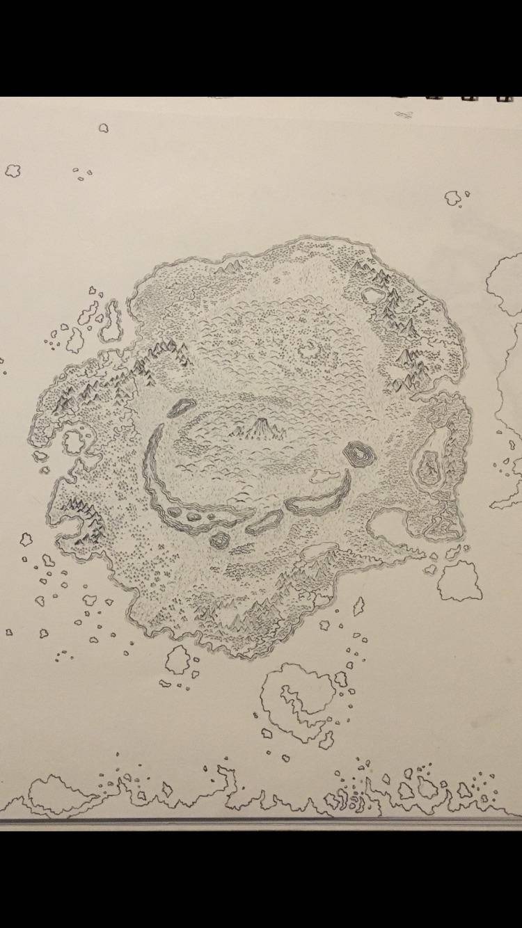 Home brew world map I made for my player who will be a first time dm ...